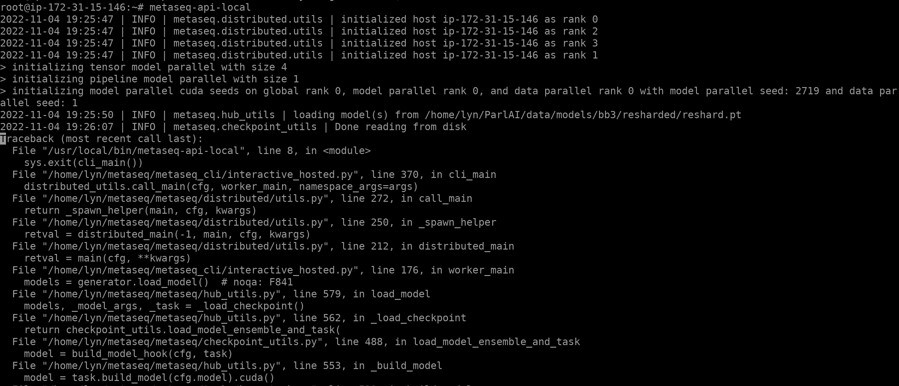 Bb3 30b Model Reshard Problem · Issue 425 · Facebookresearchmetaseq · Github