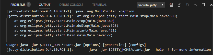 command "Jetty: Stop jetty server" throw error when try to stop a ...