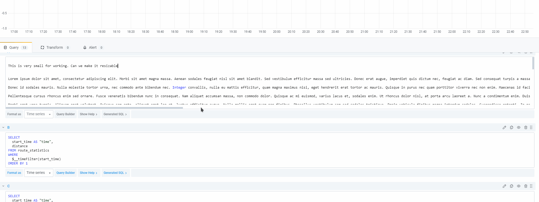 Make Query Panel Resizable · Issue #30462 · grafana/grafana · GitHub