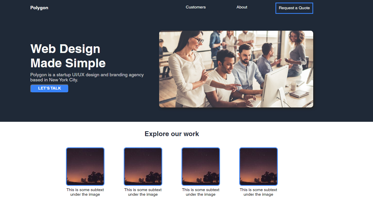 GitHub - pkhromchenko/polygon-landing-page: Sample web agency site design