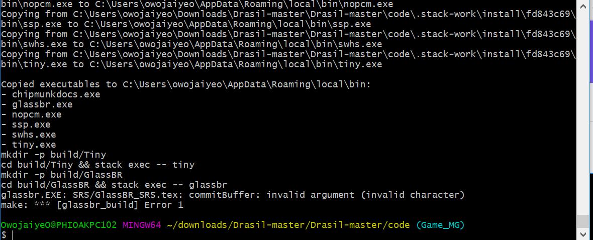 Make error in building the current version of Drasil · Issue #1085 · JacquesCarette/Drasil · GitHub