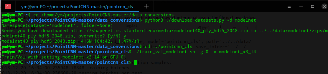 ./train_val_modelnet.sh -g 0 -x modelnet_x3_l4 · Issue #92 · yangyanli/PointCNN · GitHub