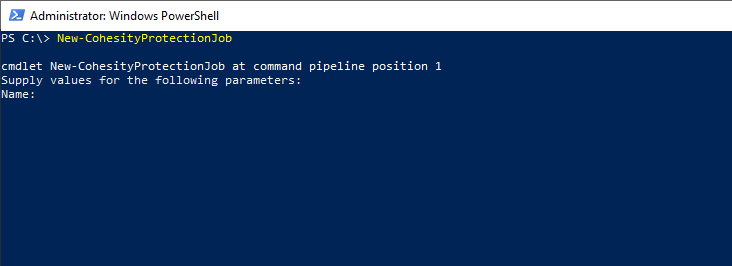 New-CohesityProtectionJob : Parameter set cannot be resolved using the specified named ...