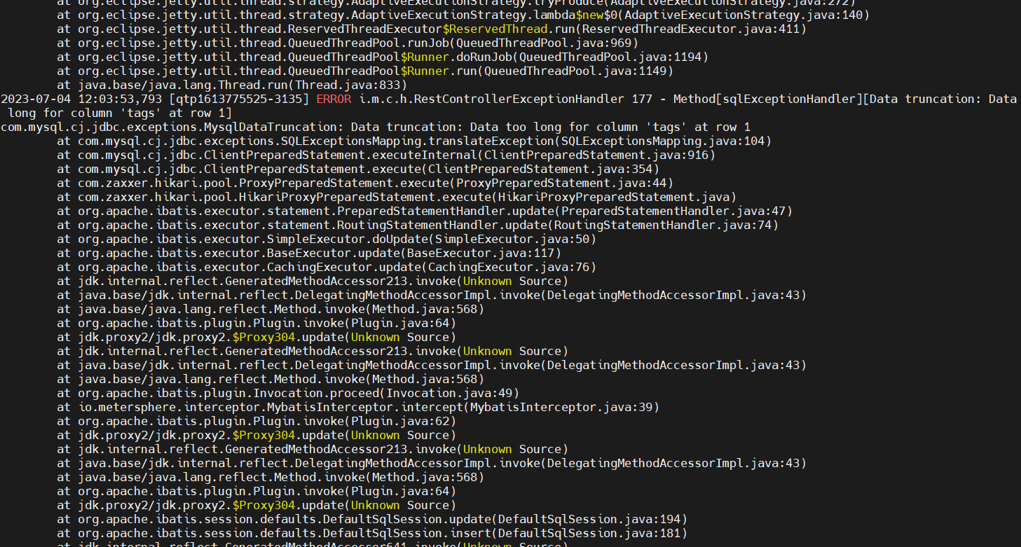 [BUG]【项目设置】-更多选项-自定义代码片段：标签字段输入字符数过长时点击确定提示提示sql error · Issue #25349 · metersphere/metersphere ...
