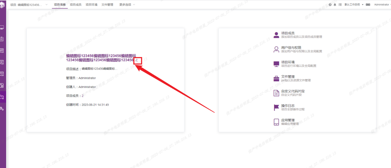 Bug Ui显示问题；【项目设置】 项目基本信息：编辑按钮不醒目不美观。（建议调整跟其他模块操作列编辑按钮一致） · Issue 