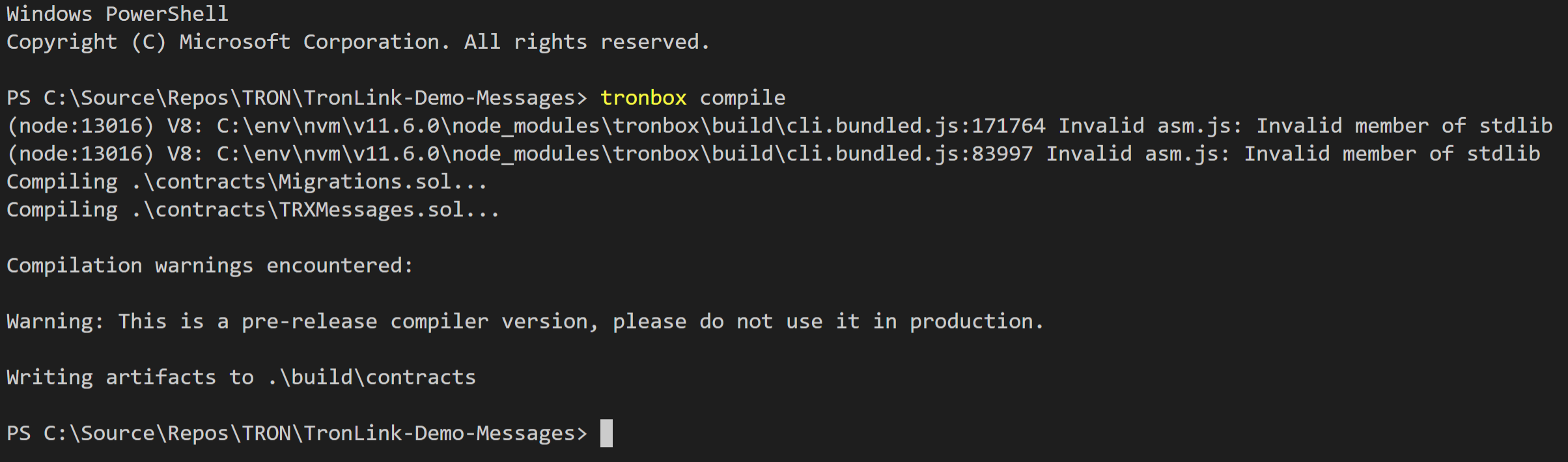 Compile command error · Issue #67 · tronprotocol/tron-box · GitHub