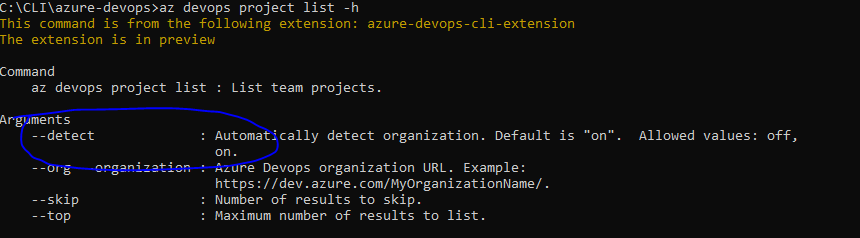 Bug Az Project List Ignores Default · Issue 475 · Azureazure Devops Cli Extension · Github