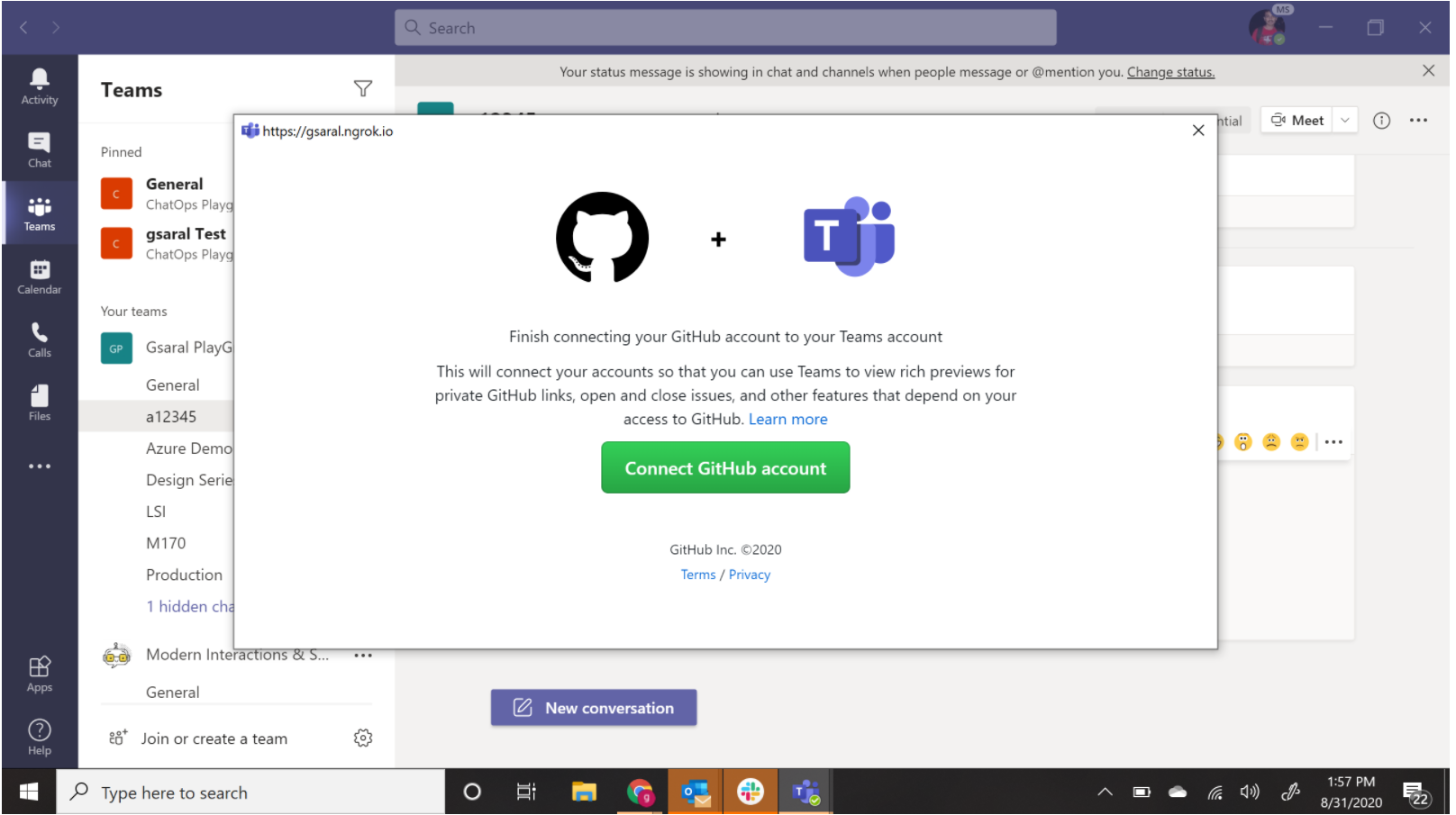 [MsTeams][Sign in ] Open Sign in link/ task module in full window ...