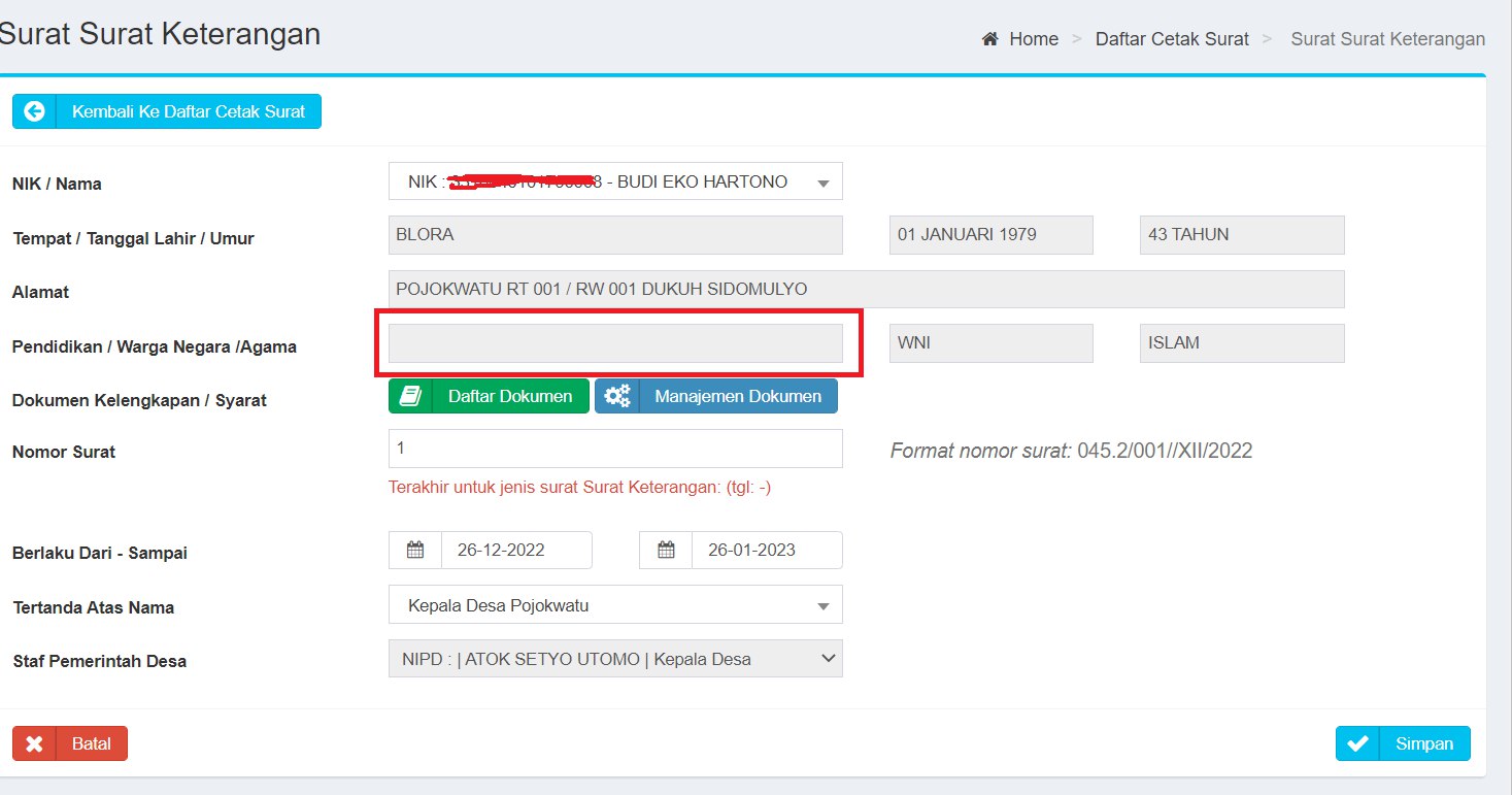 Bug/error: Saat buat surat kolom pendidikan tidak muncul isinya - template tinymce · Issue #6148 ...