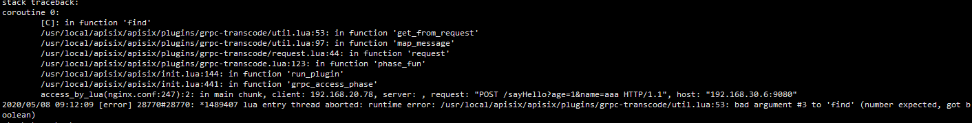 request help: grpc 转码 中无法解析post请求body体中的参数 · Issue #1553 · apache/apisix · GitHub