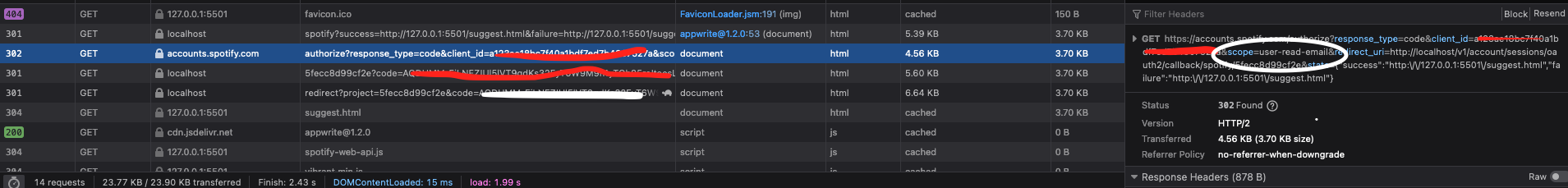Spotify doesn't actually pass scopes to API? · Issue #793 · appwrite ...