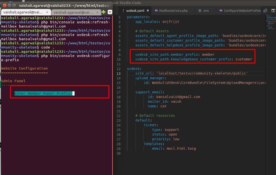 Website prefix default value not set on command line · Issue #131 · uvdesk/community-skeleton ...