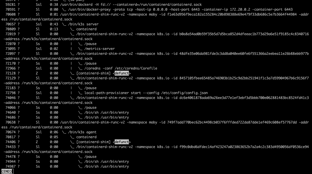 Zombie processes in k3s running through docker-compose · Issue #2722 · k3s-io/k3s · GitHub