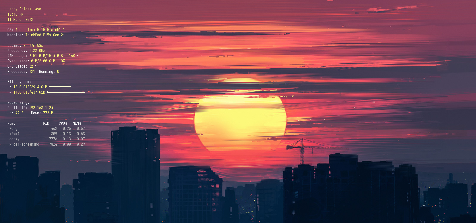 GitHub - avarenee/moonlight-conky-theme: A theme for conky, compatible with Arch Linux