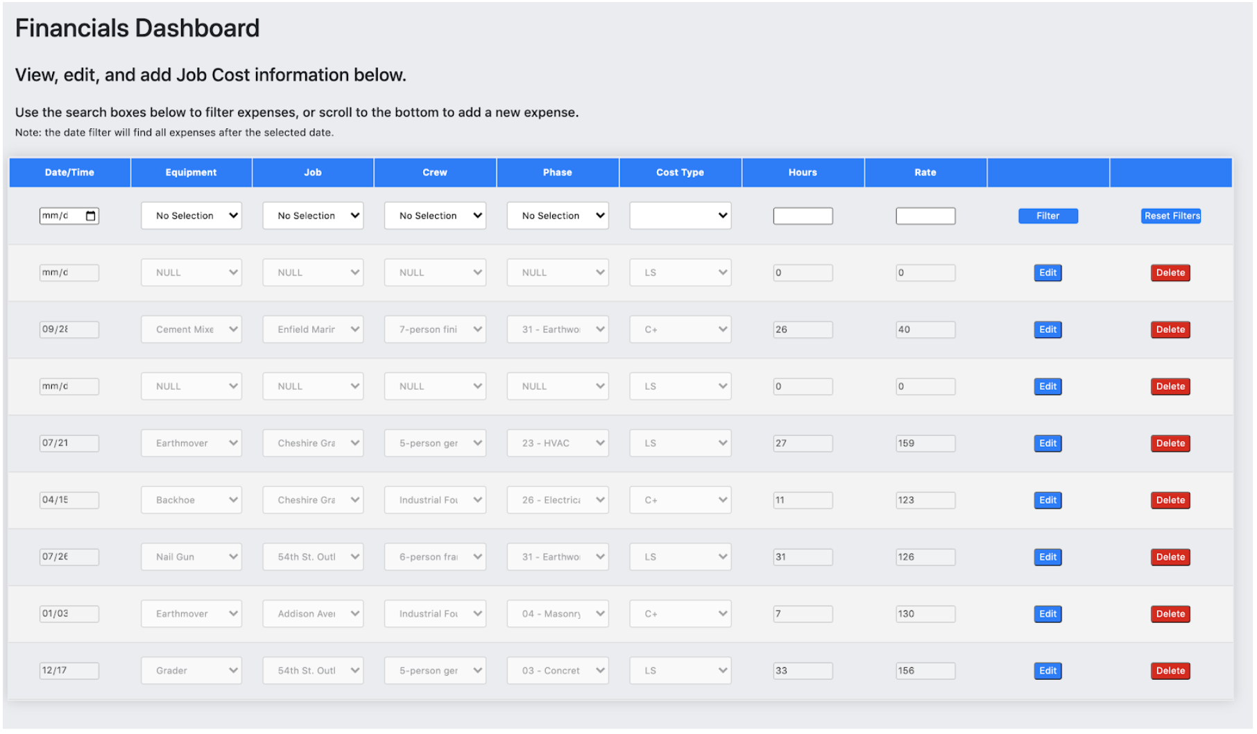 GitHub - kramschu/Construction-budget-tracker: A NodeJs application to ...