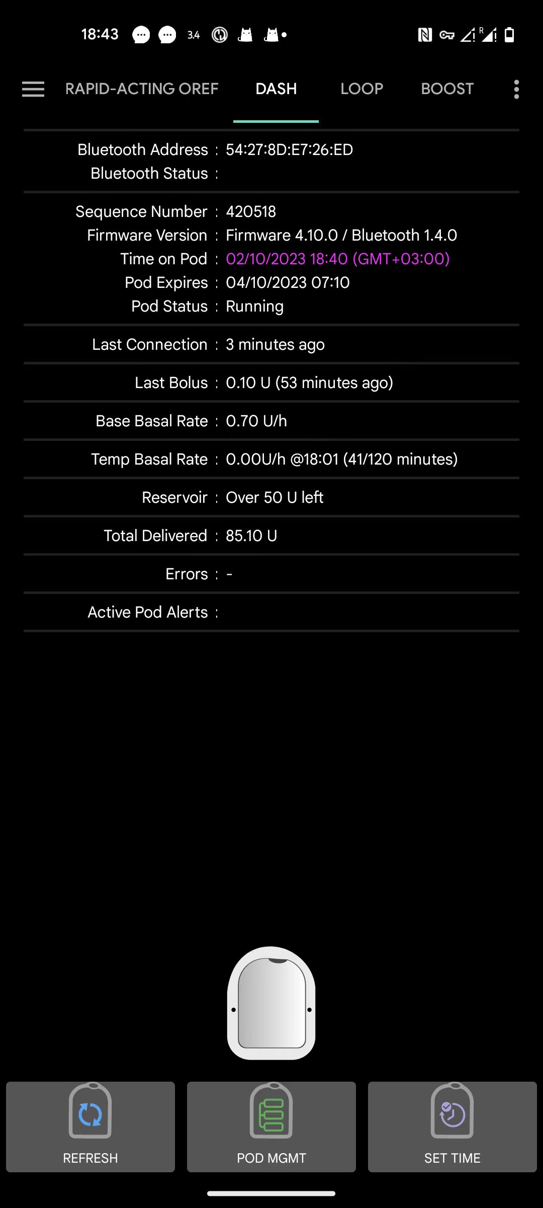 Upon confirmation of time zone change, received "Insulin delivery is suspended." · Issue #2982 ...