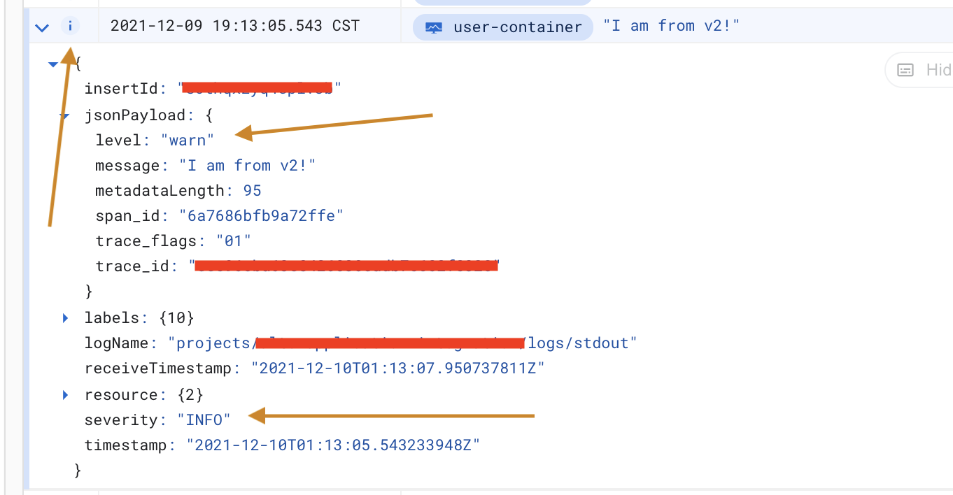 GCP logger always shows GCP logger always shows