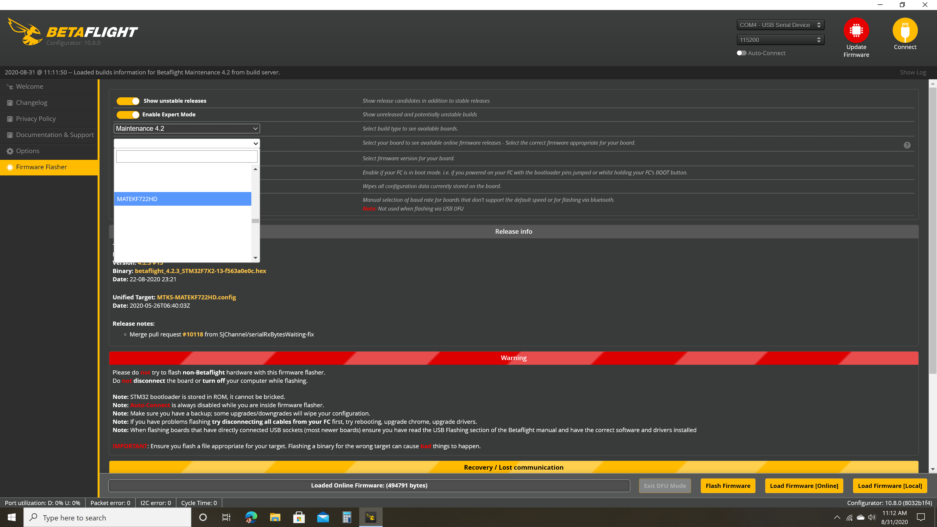 Dark Mode Issue on a couple of selectors in BF 10.8.0 Configurator · Issue #2168 · betaflight ...