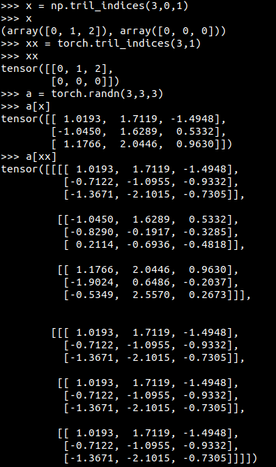 torch.tril_indices is incompatible with np.tril_indices · Issue #50352 · pytorch/pytorch · GitHub