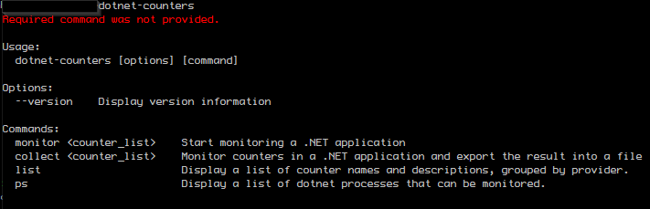 Dotnet Counters Crashes On Git Bash · Issue 686 · Dotnetdiagnostics