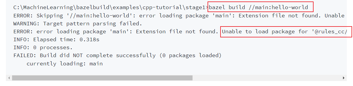 ERROR: Skipping '///main:hello-world': not a valid absolute pattern · Issue #198 · bazelbuild ...