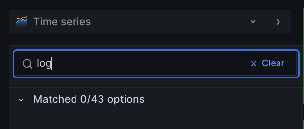 Panel edit: Cannot find "Logarithmic" via options search · Issue #59719 · grafana/grafana · GitHub