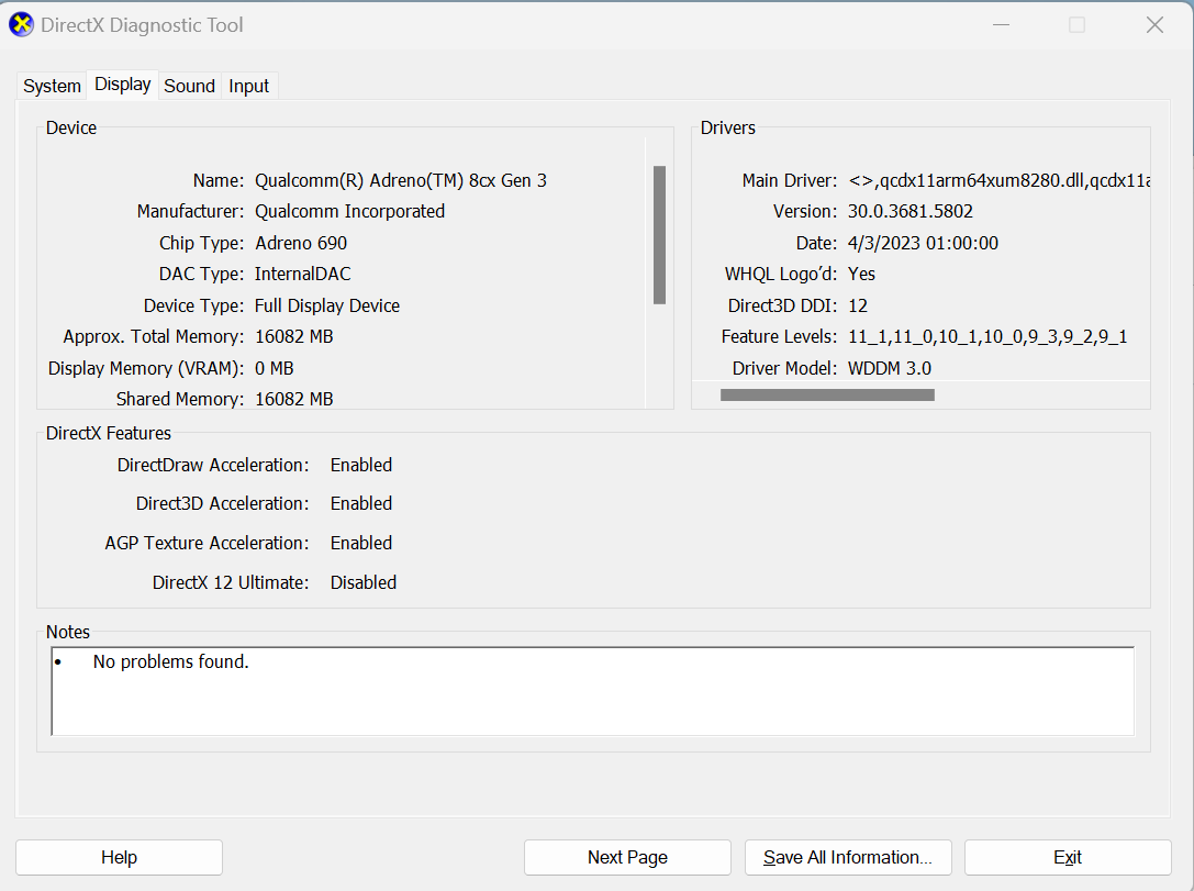Microsoft Dev Kit 2023 Windows 11 ARM WSL2 - No Graphics Hardware Acceleration Support · Issue ...