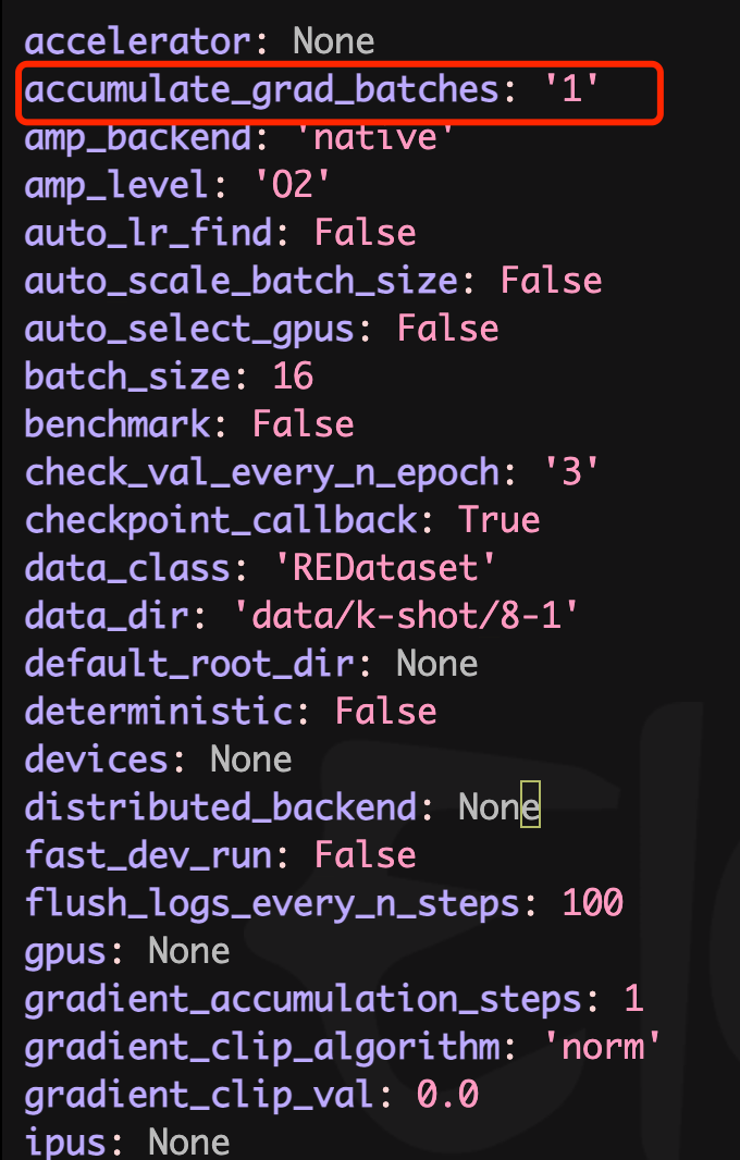 re/few-shot/run.py文件读取train.yaml配置文件中accumulate_grad_batches配置项的类型和代码中用到类型不一致 · Issue #199 ...