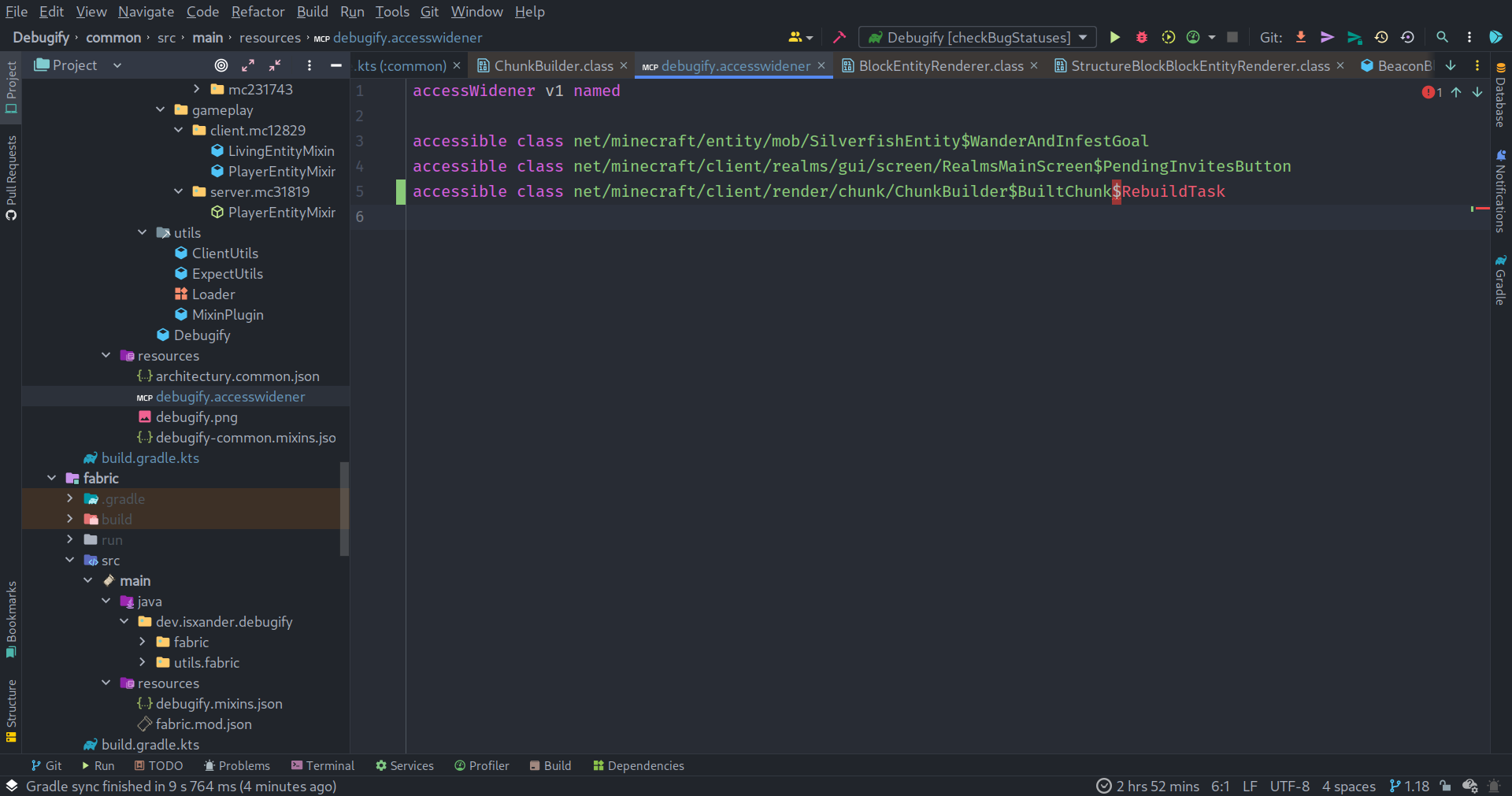 Double-nested classes in access widener unexpected · Issue #1842 · minecraft-dev/MinecraftDev ...