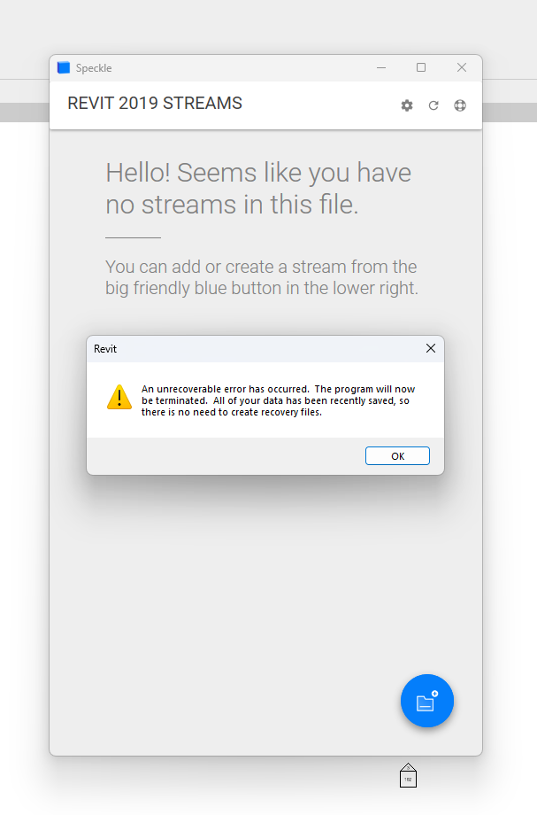 Bug(Revit): Speckle crashes Revit 2019 · Issue #1723 · specklesystems ...