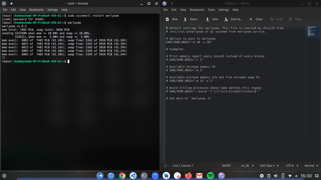 Changes made in /etc/default/earlyoom doesn't reflect when earlyoom is executed · Issue #229 ...