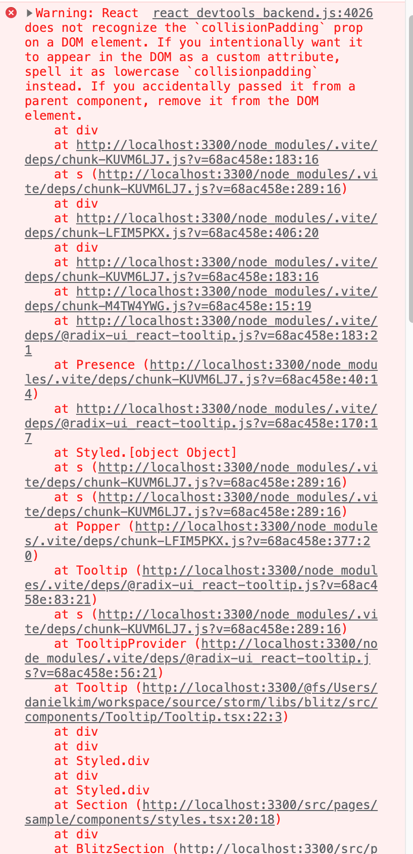 [Radix Tooltip 1.0.0] collisionPadding and arrowPadding not recognized ...