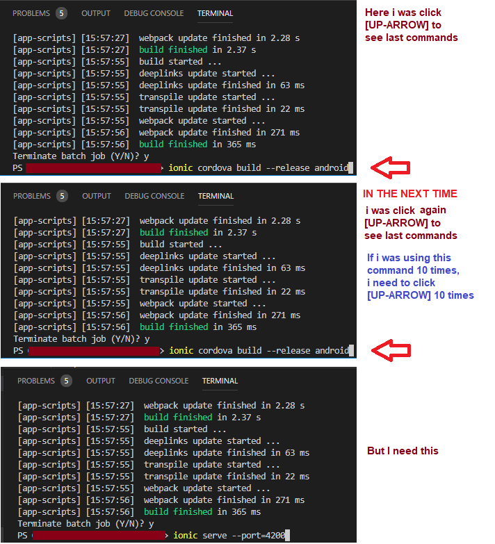 Duplicate commands in Terminal · Issue #58738 · microsoft/vscode · GitHub