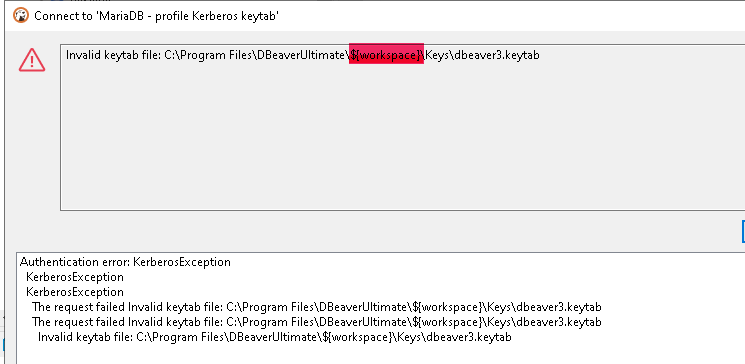 Wrong variable parsing in kerberos keytab file path · Issue #12749 · dbeaver/dbeaver · GitHub