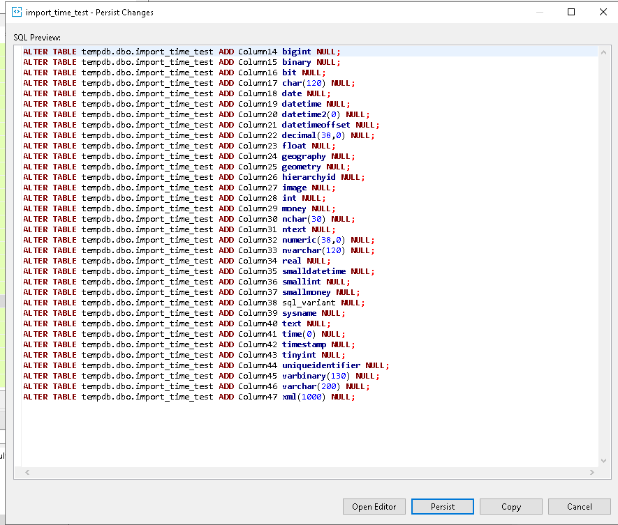 SQL Server: Wrong DDL of column types creation · Issue #14427 · dbeaver ...