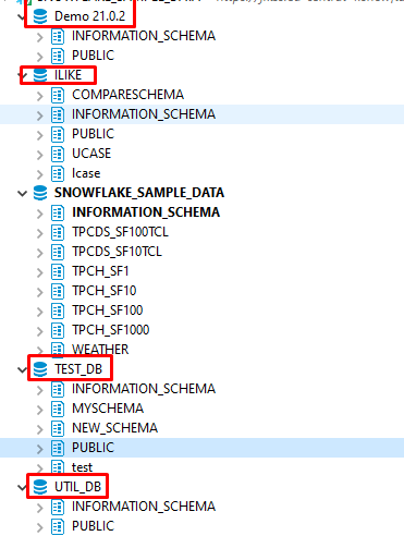 [Snowflake] 'Set connection from navigator' can't set schema from ...