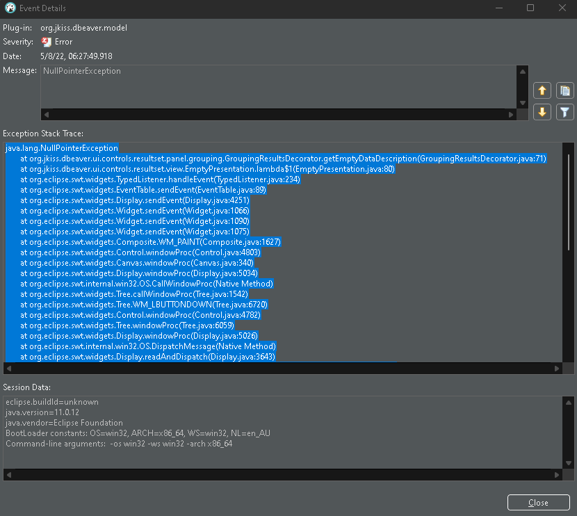 Can't add a column to the grouping panel · Issue #17269 · dbeaver/dbeaver · GitHub