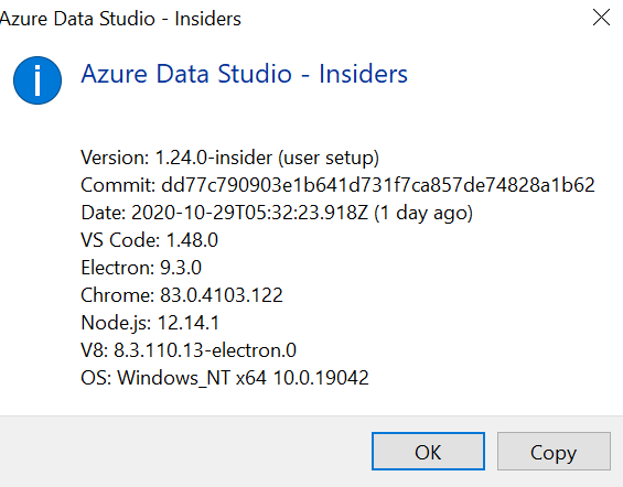 Updading azdata extension fails · Issue #13156 · microsoft/azuredatastudio · GitHub