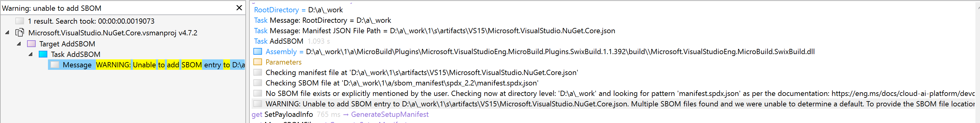Fix SBOMfile path by martinrrm · Pull Request #5030 · NuGet/NuGet.Client · GitHub