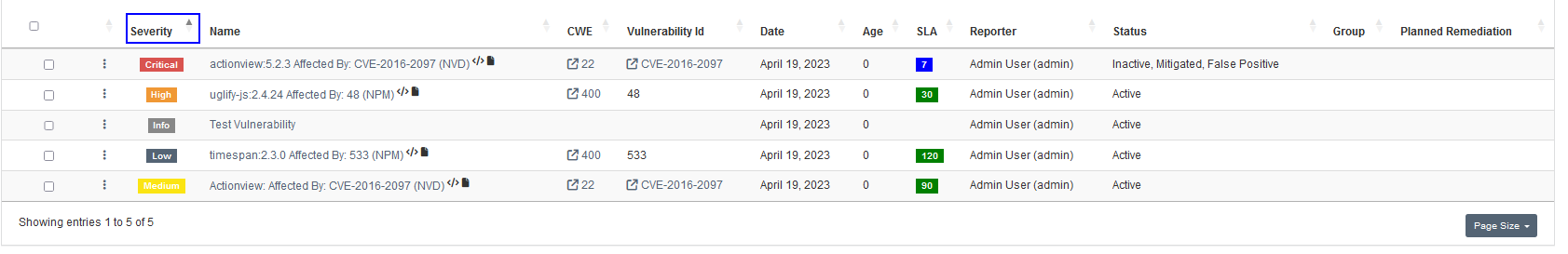 Findings sorting is giving incorrect order · Issue #7988 · DefectDojo/django-DefectDojo · GitHub