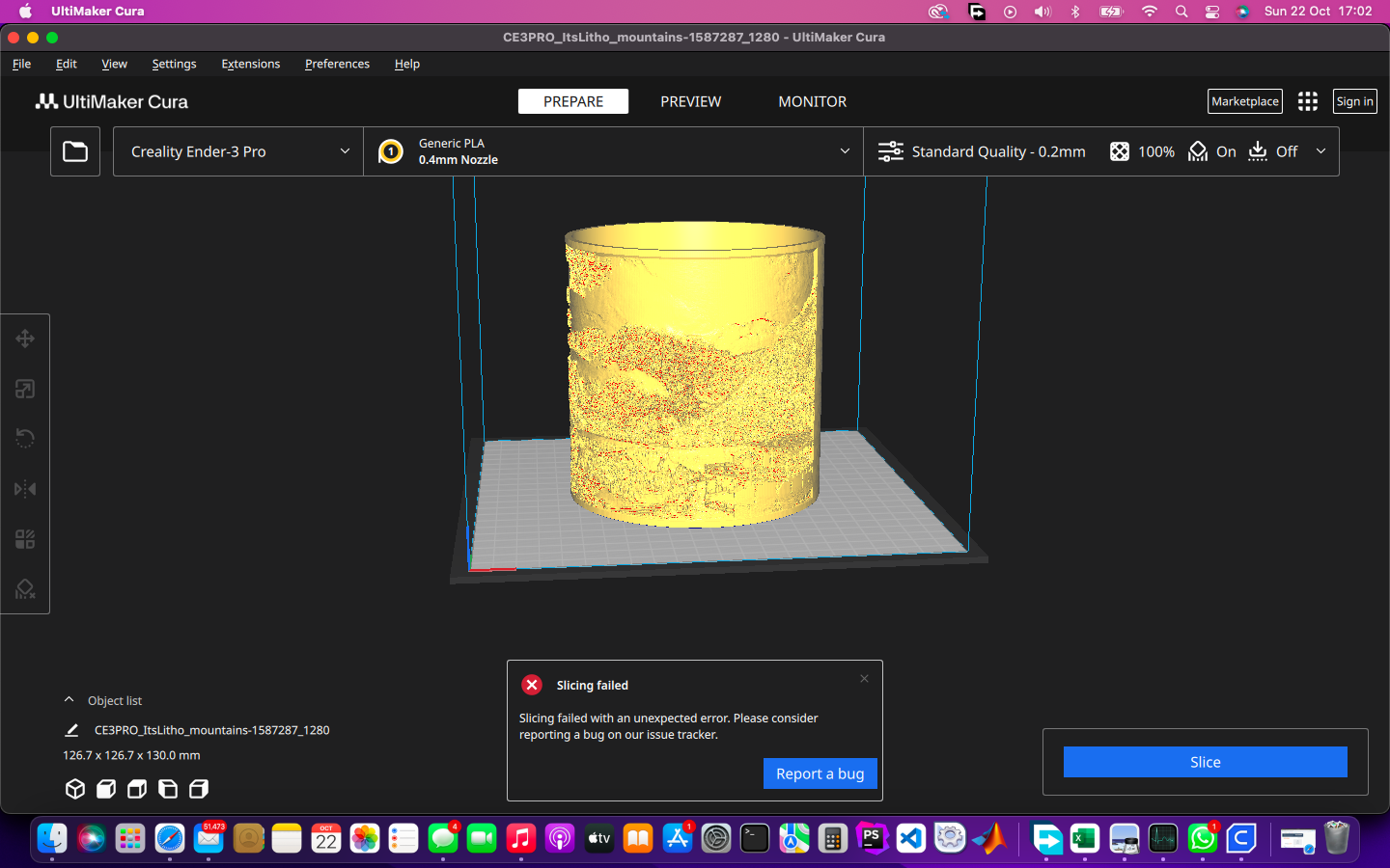 Failed to Slice · Issue #17072 · Ultimaker/Cura · GitHub