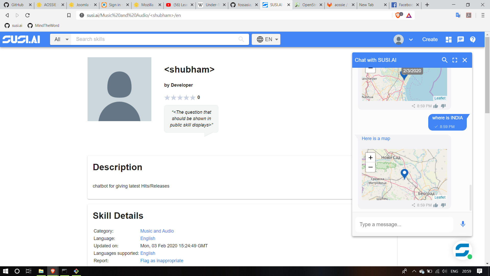 Chatbot Showing Map in russian Language · Issue #3423 · fossasia/susi.ai · GitHub