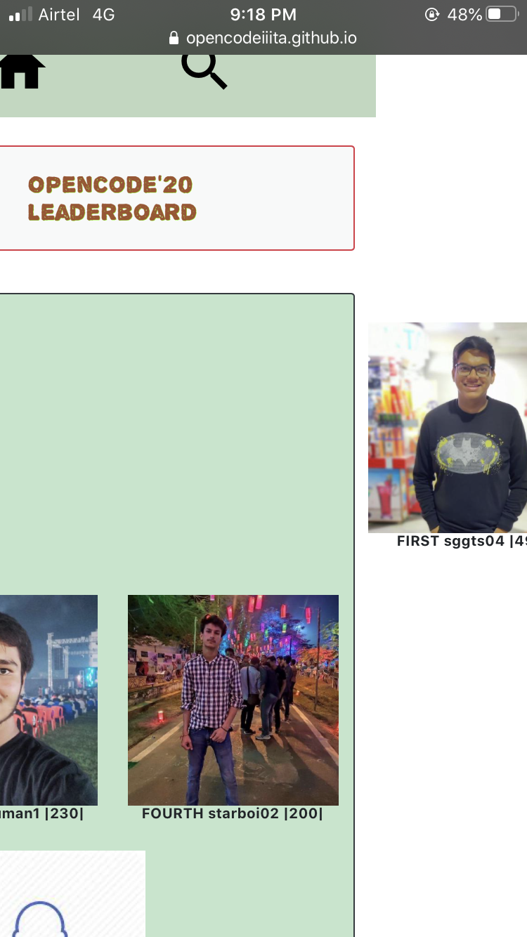 Make leaderboard responsive for all screen sizes · Issue #64 · opencodeiiita/Opencode-20 ...