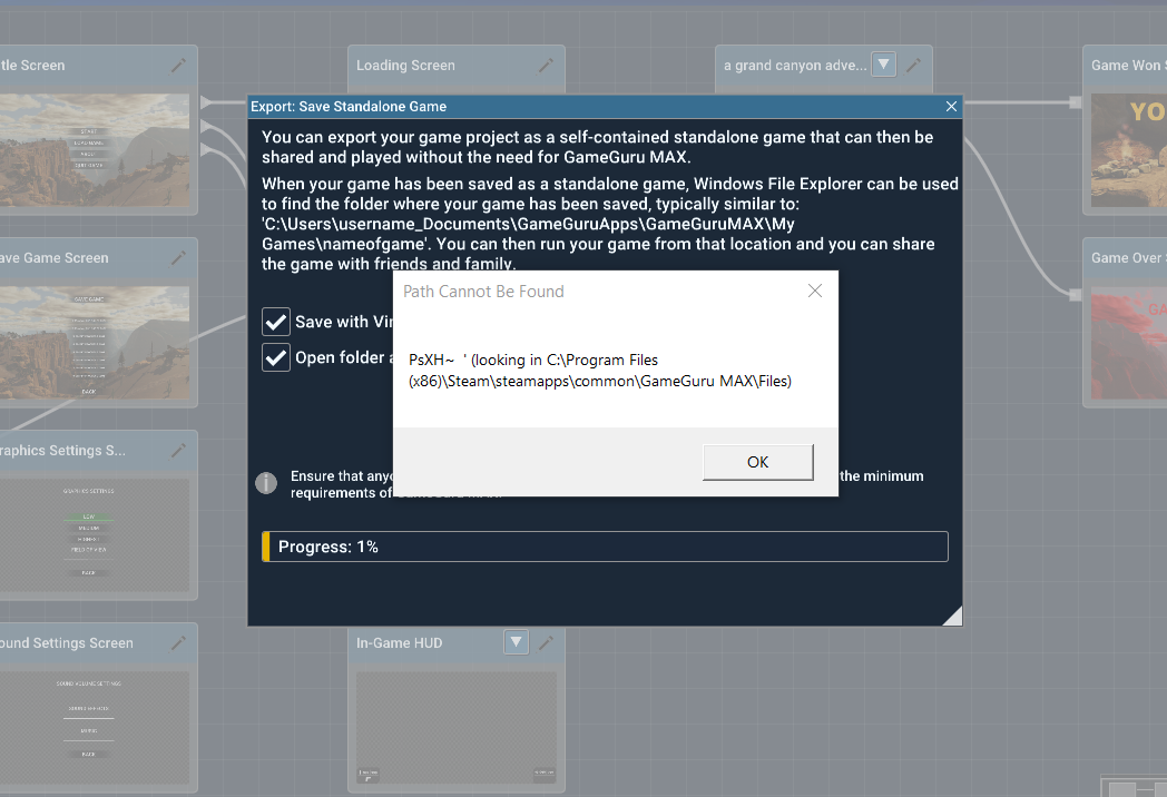 Experimental build does not make a stand alone game / VR and Windows · Issue #4296 ...