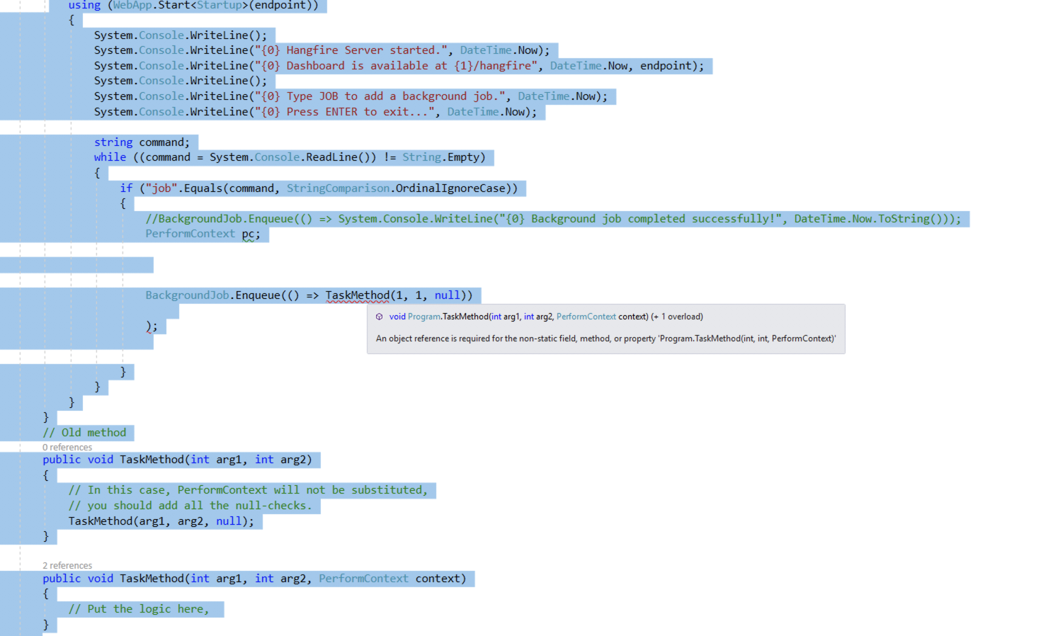 How to pass the PerformContext to services for logging? · Issue #1 · pieceofsummer/Hangfire ...