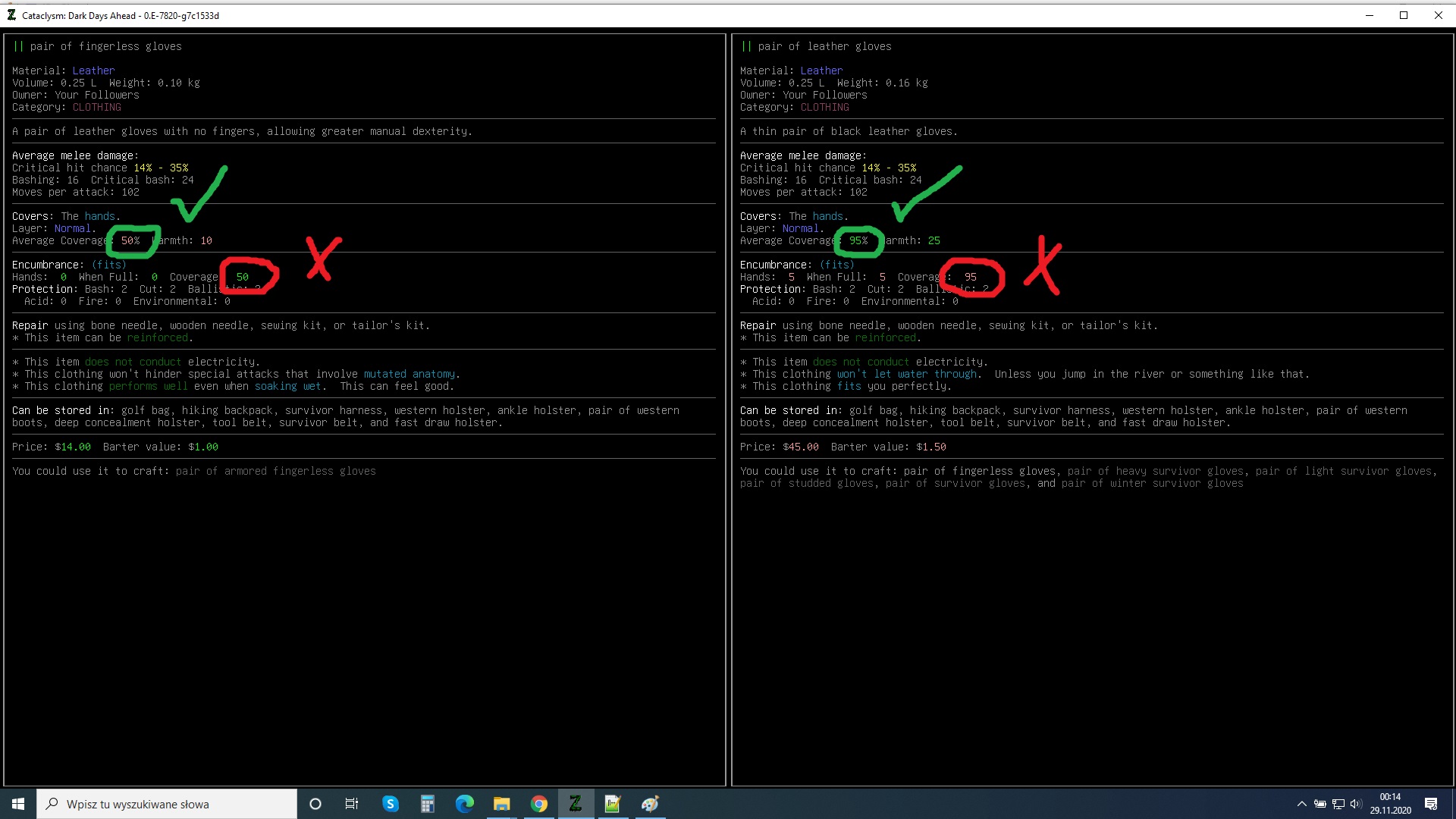 "Compare items" option uses wrong color · Issue #45712 · CleverRaven/Cataclysm-DDA · GitHub