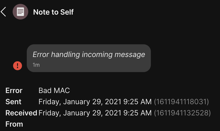 Messages Failing To Sync With Account · Issue 4967 · Signalappsignal Desktop · Github