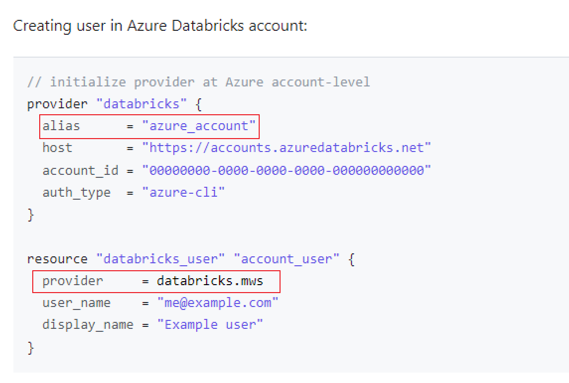 [DOC] Inconsistent documentation on databricks user creation · Issue #1980 · databricks ...