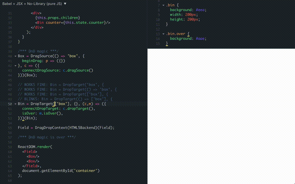 Isover Flickers When Droptargets Type Is Defined As A Function Returning Array · Issue 1110