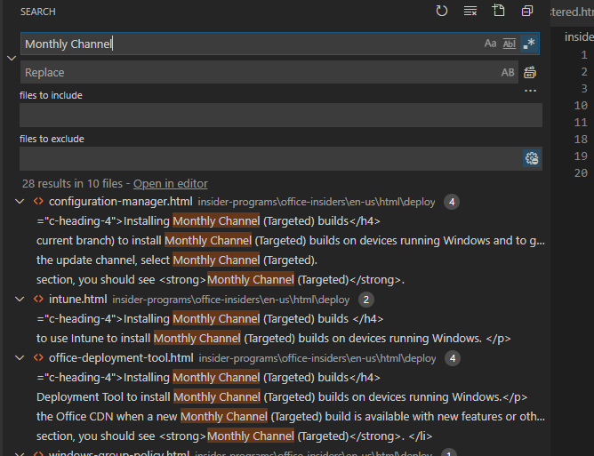 Search and replace not working for some strings that contain ...